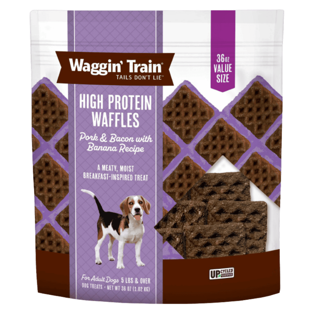 High Protein Waffles Pork & Bacon with Banana Recipe | Waggin Train